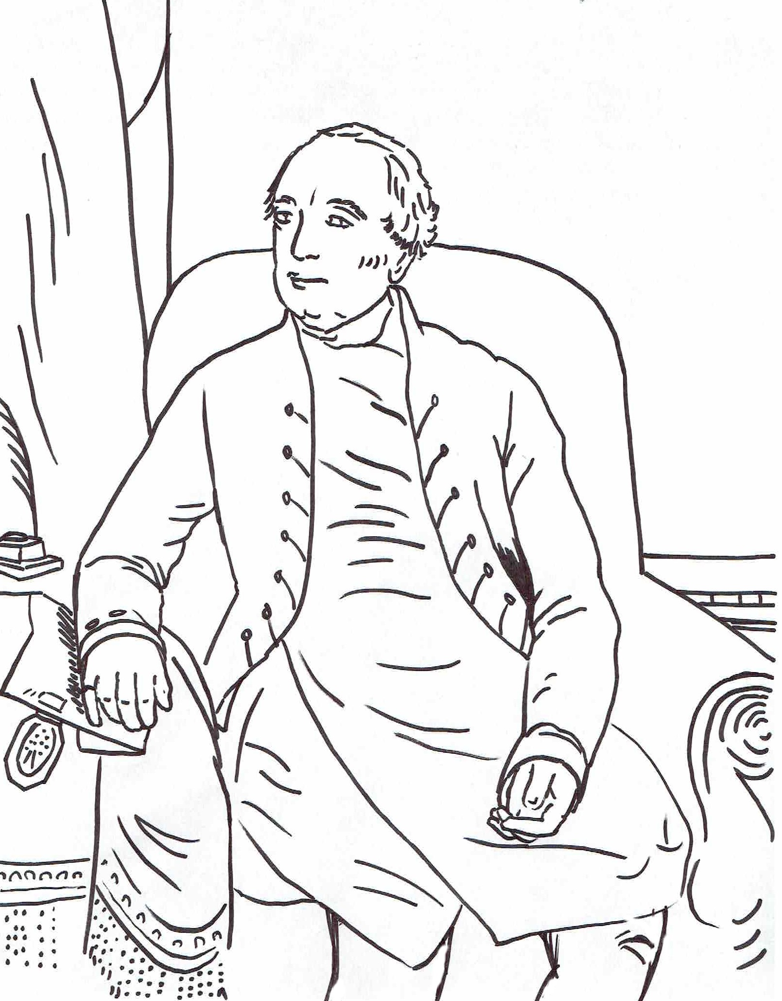 Bishop line drawing (3) - Hartlebury Castle